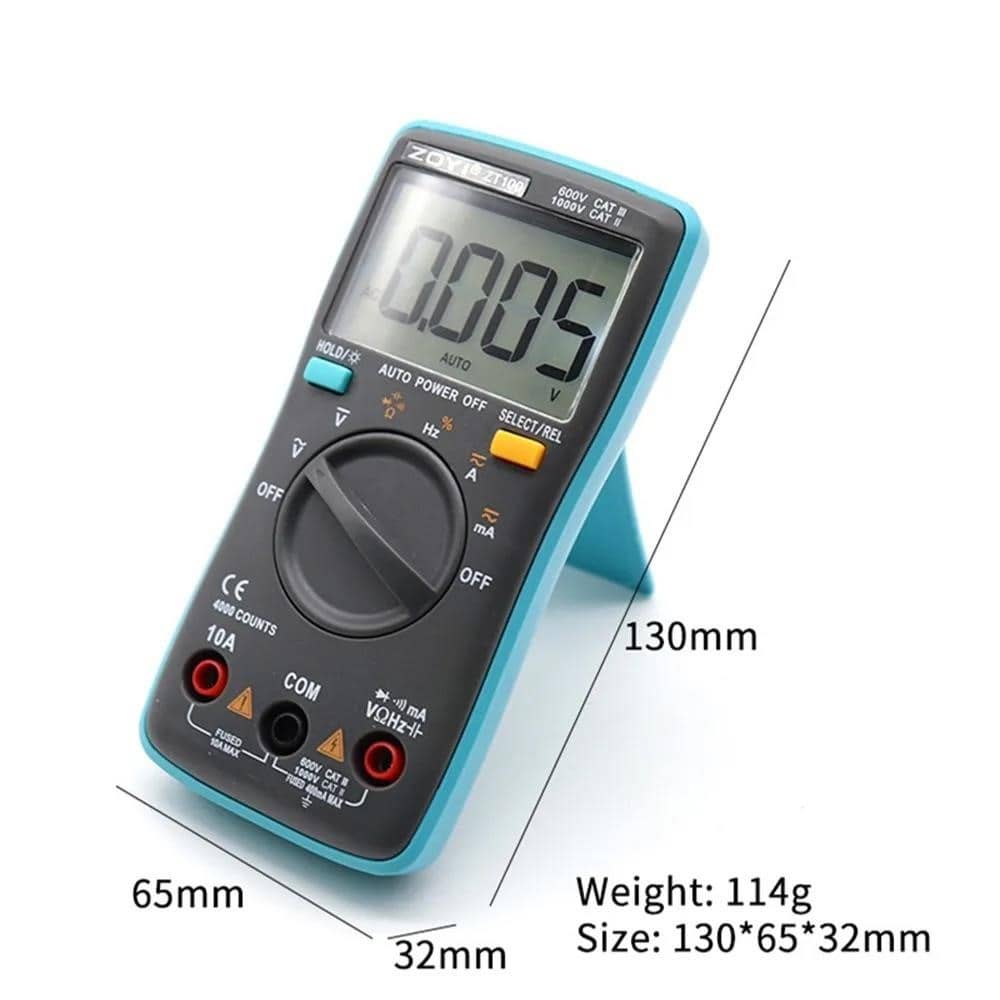 ZOYI Multimeter Digital Multi Tester Podsvietenie AC/DC Voltmeter Dióda ...